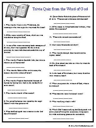 Complete the Bible Verse Quiz, and Bible Stories Quiz - Etsy
