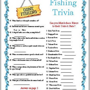 Fishing Trivia - Etsy