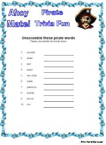 Ahoy Mate, Pirate Trivia and Games - Etsy
