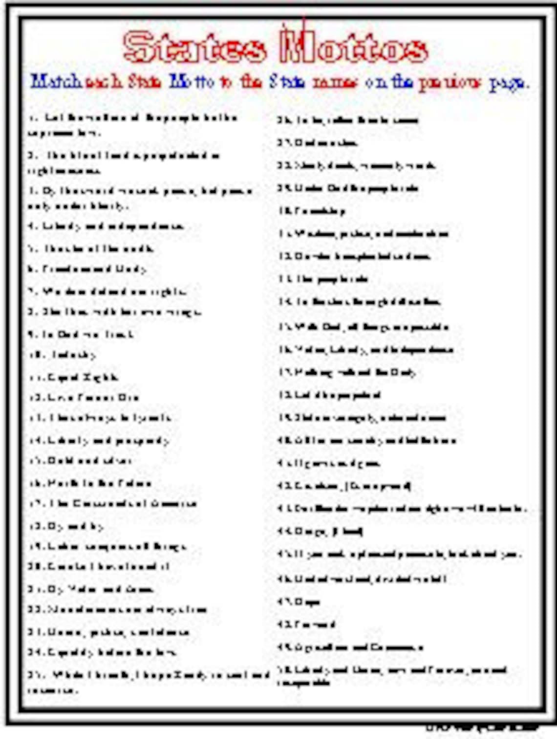 All 50 States Trivia - Etsy