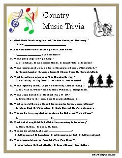Country Music Trivia, Plus Name That Tune - Etsy Canada