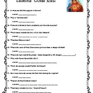 Catholic Trivia Quiz - Etsy