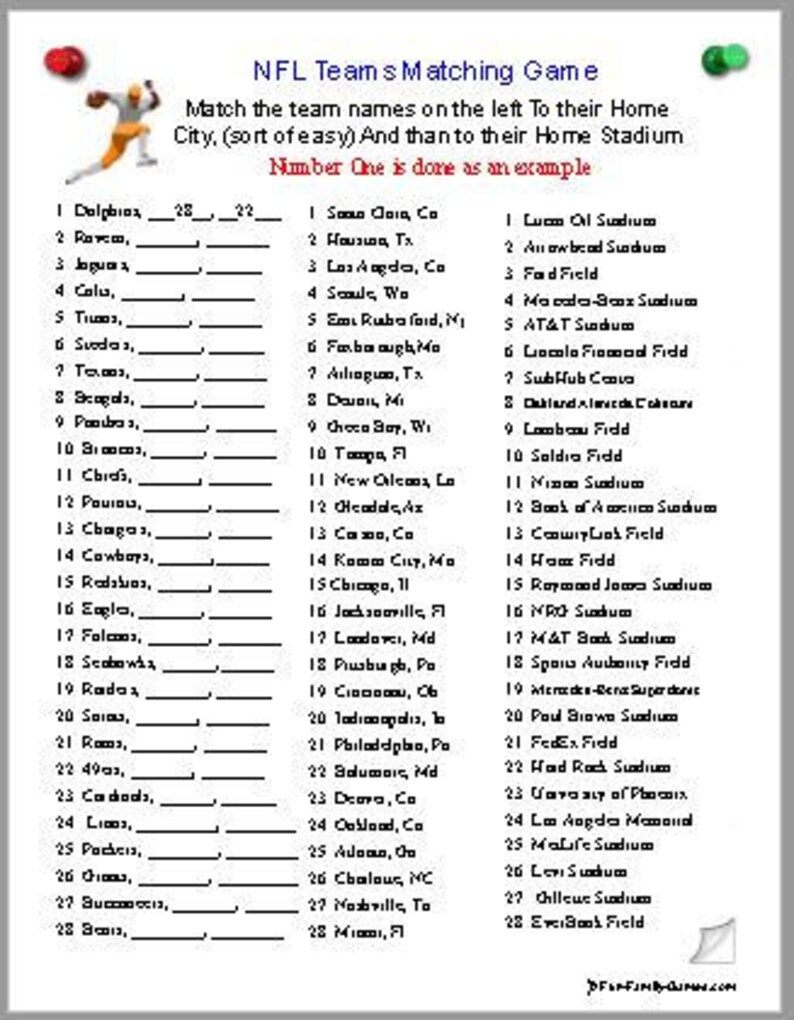 All Football Game, Pro NFL and College - Etsy