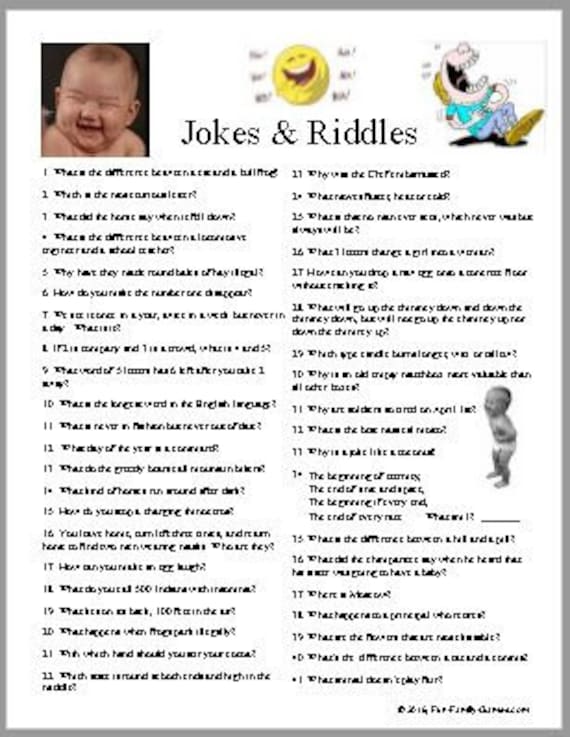 Jokes and Riddles | Etsy