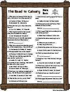 The Road to Calvary and Our Resurrected Lord, Bible Quiz - Etsy