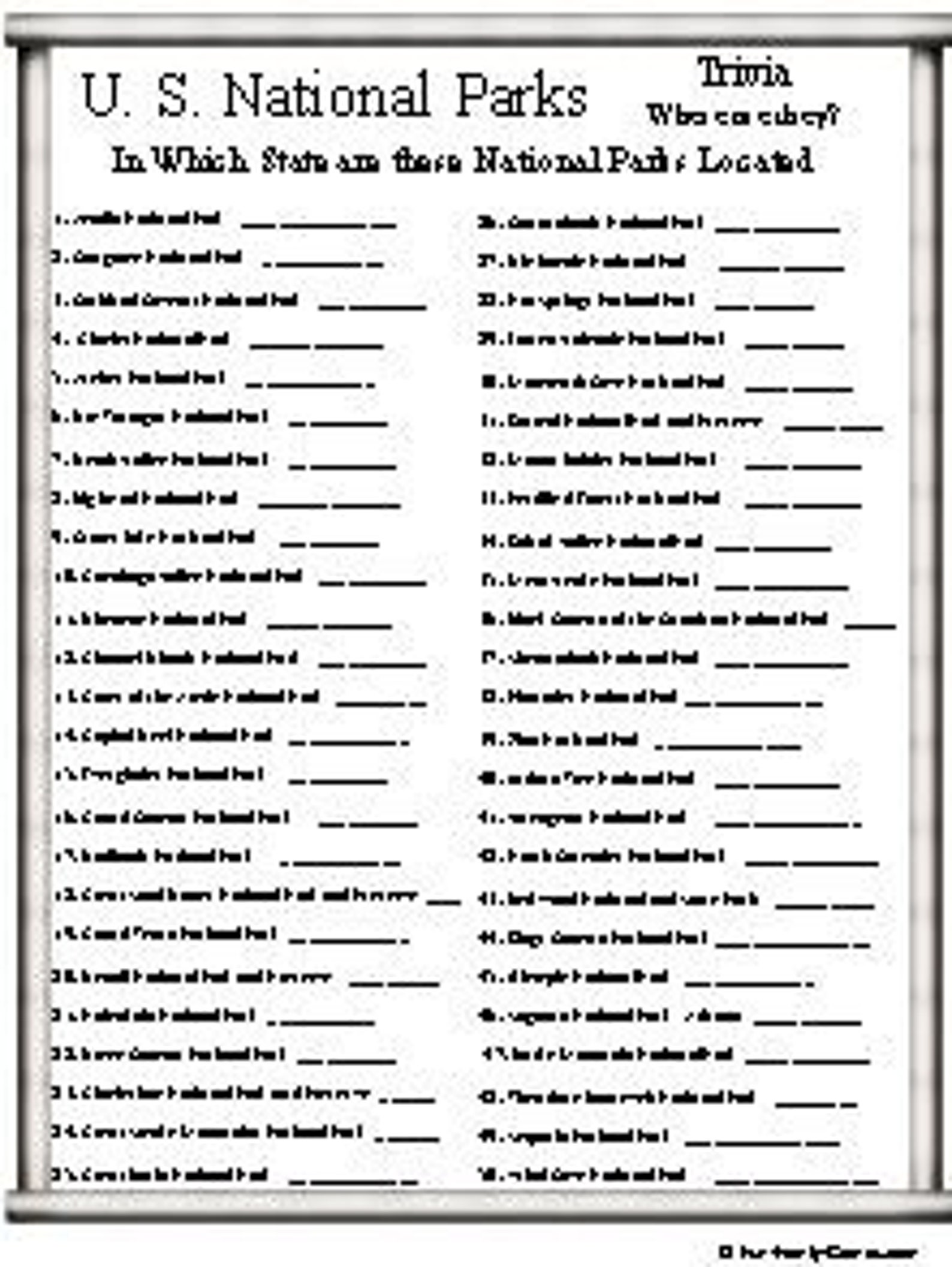 United States Trivia - Etsy