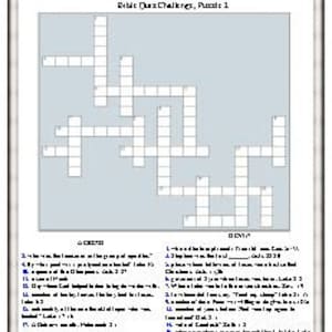 Bible Crossword Puzzles, Clues Include Bible Verse Locations. - Etsy