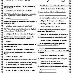 Trivia of Everything! Too Many Categories for a Specific Title. This ...