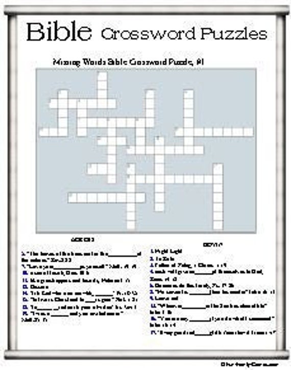 Printable Bible Crossword Puzzles