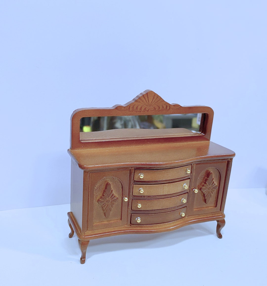 Dollhouse Miniature Furniture Wooden Walnut Buffet Side Table - Etsy