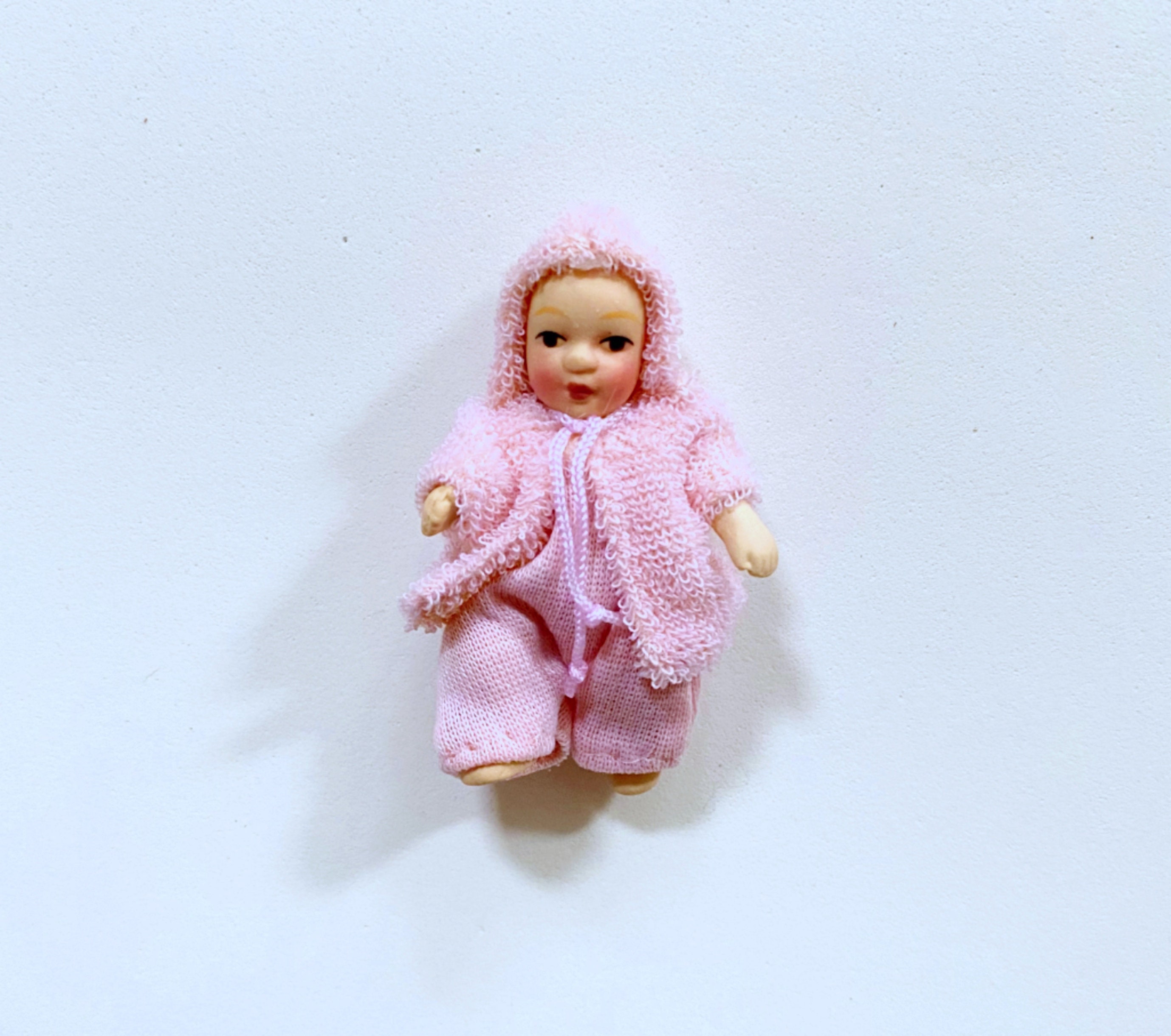Dollhouse Miniature Dressed Porcelain Bay Girl Doll 1 12 Etsy Australia