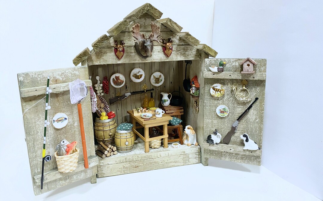 Reutter Porcelain Collectible Dollhouse Miniature Hunter's Lodge - Etsy