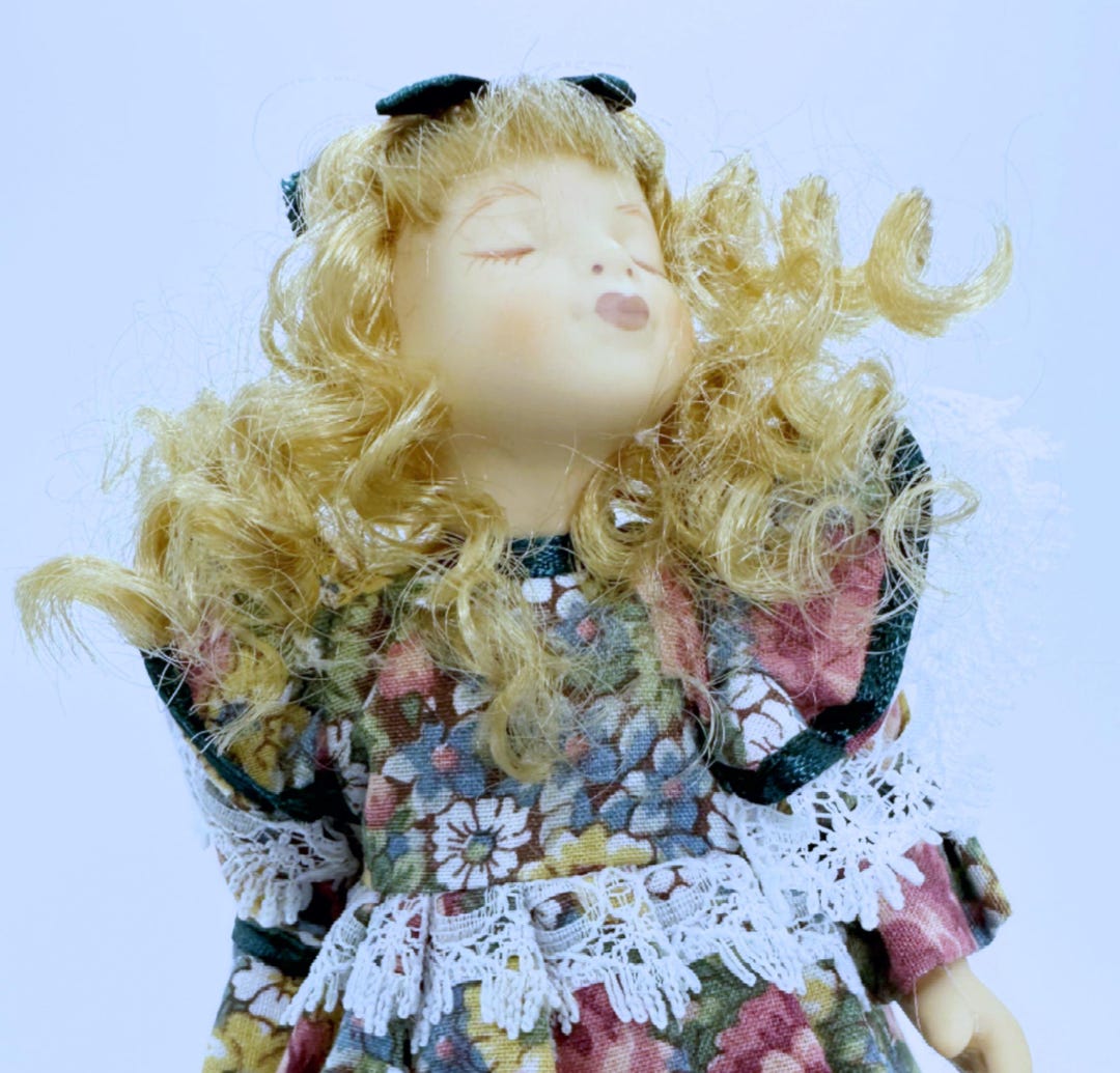 Collectible Dressed Porcelain Doll With the Cutest Facial Expression - Etsy