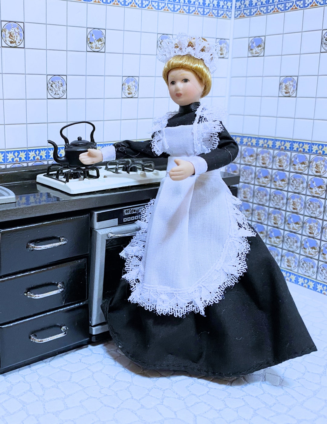 Dollhouse Miniature Victorian Servant / Maid Doll 1:12 Scale - Etsy