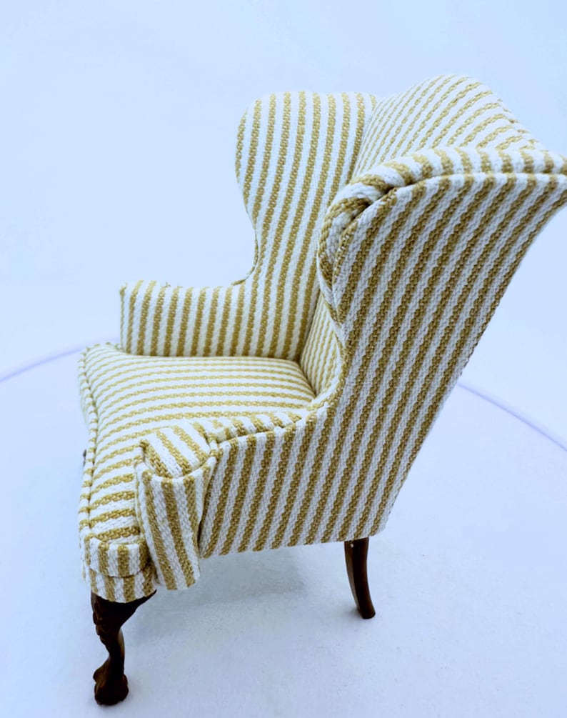 Dollhouse Miniature Queen Anne Arm Chair 1:12 Scale - Etsy