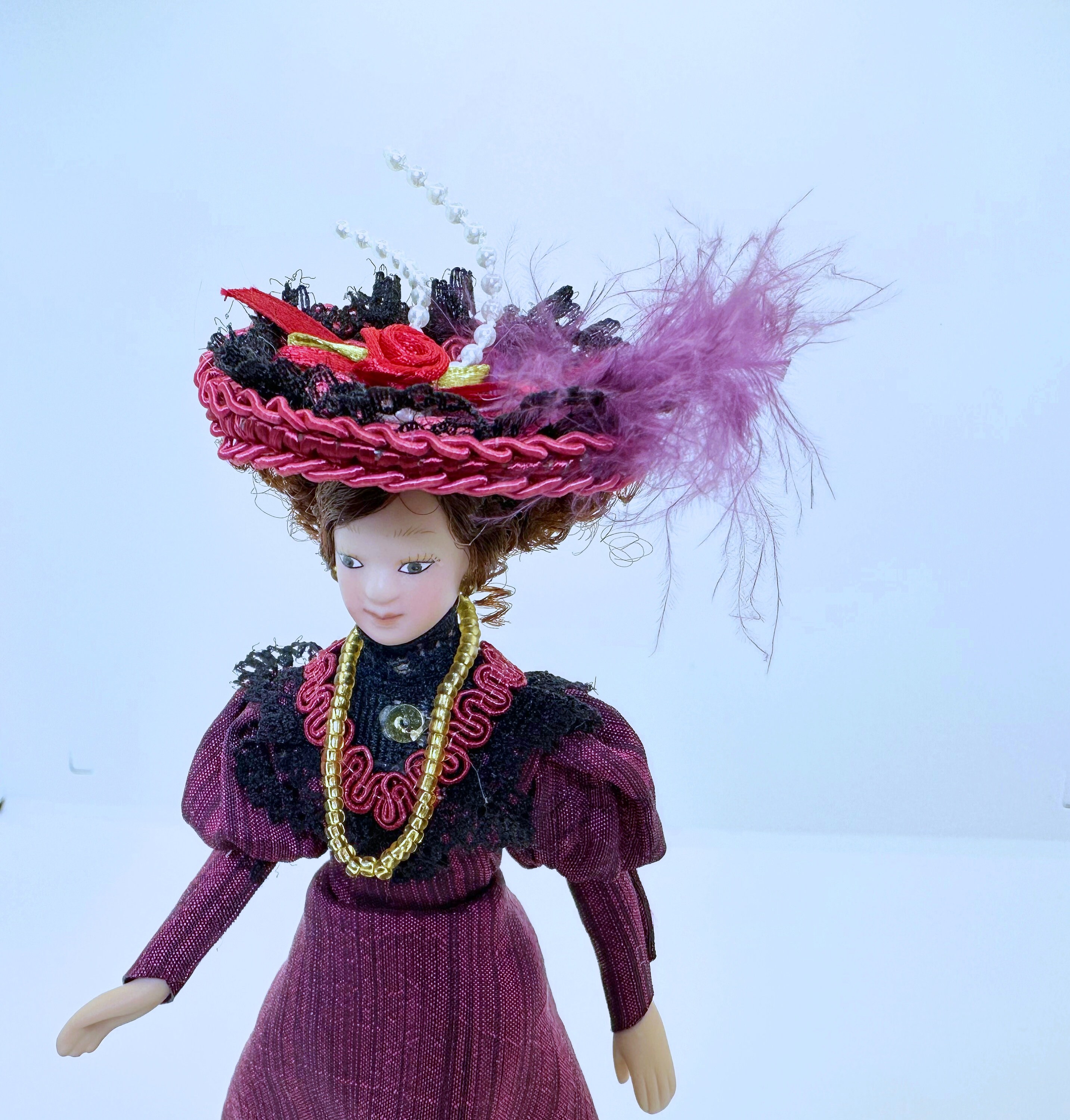 Porcelain Dollhouse Dolls Melody Jane Porcelain Doll - 1:12 Scale ...