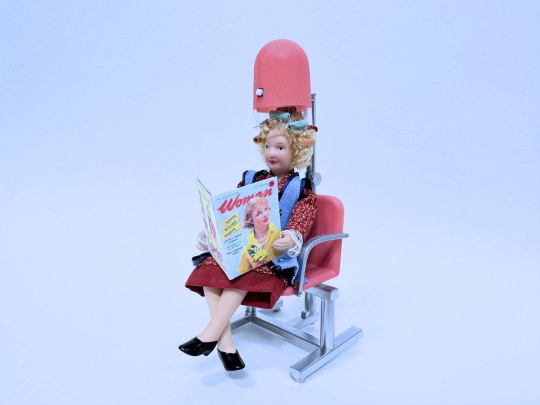 Dollhouse Miniature Beauty Salon Equipment Hair Dryer With Hood (ONLY ...