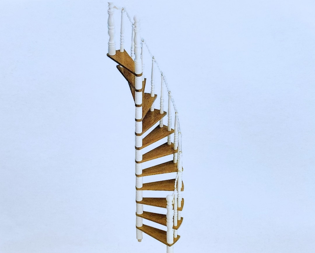 Dollhouse Miniature Spiral Staircase 1:12 Scale - Etsy
