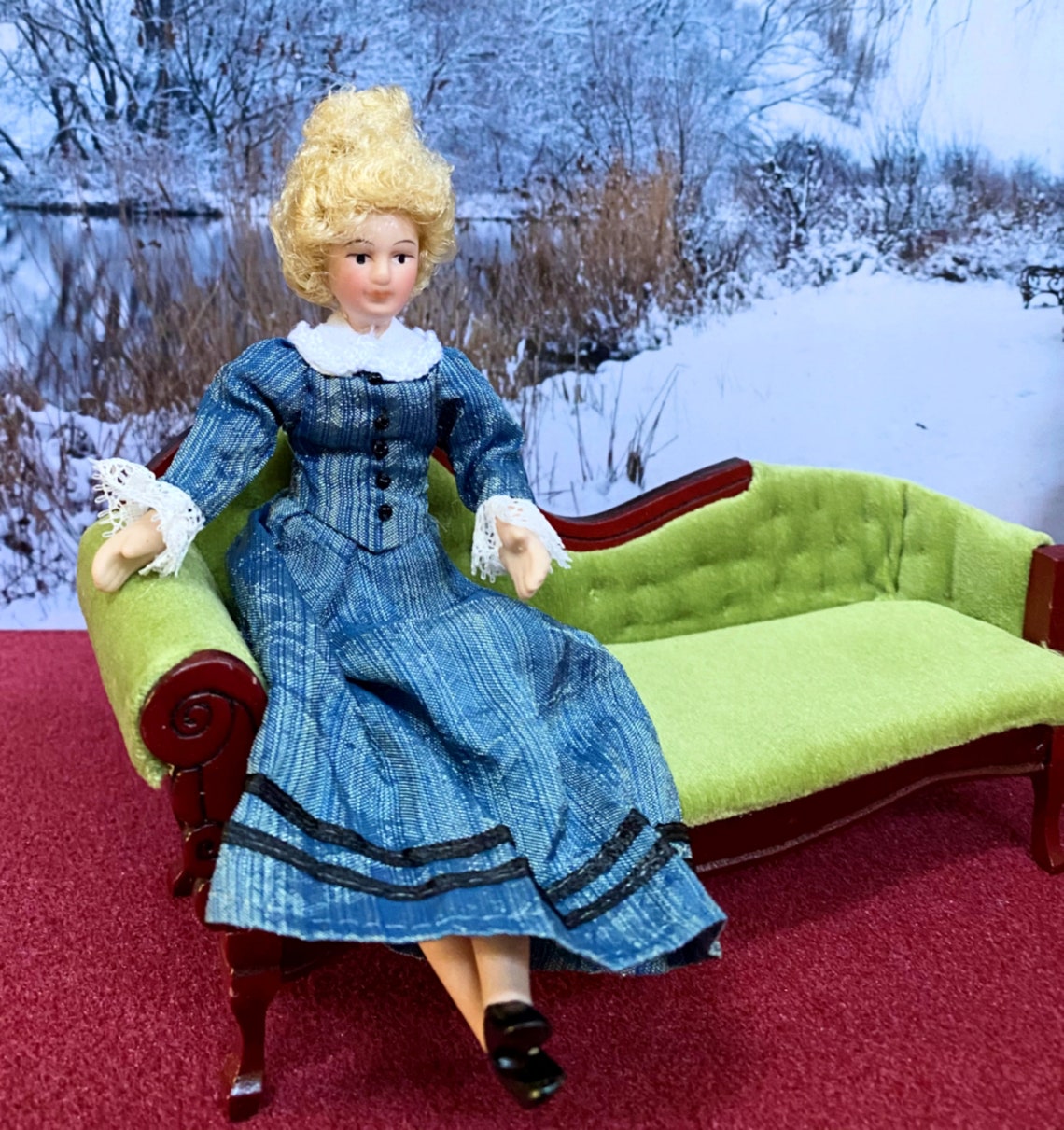 Dollhouse Miniature Victoria Dressed Lady Doll 1 :12" Scale - Etsy