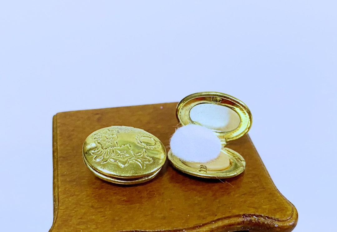 Dollhouse Miniature Powder Compact 1 :12 Scale - Etsy