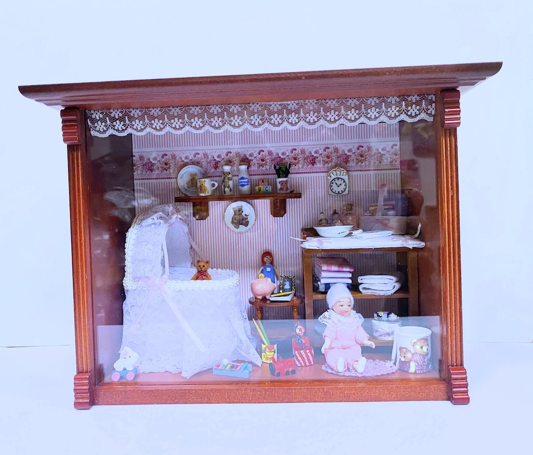 Reutter Porzellan Dollhouse Miniature Wooden Nursery Display in Room ...