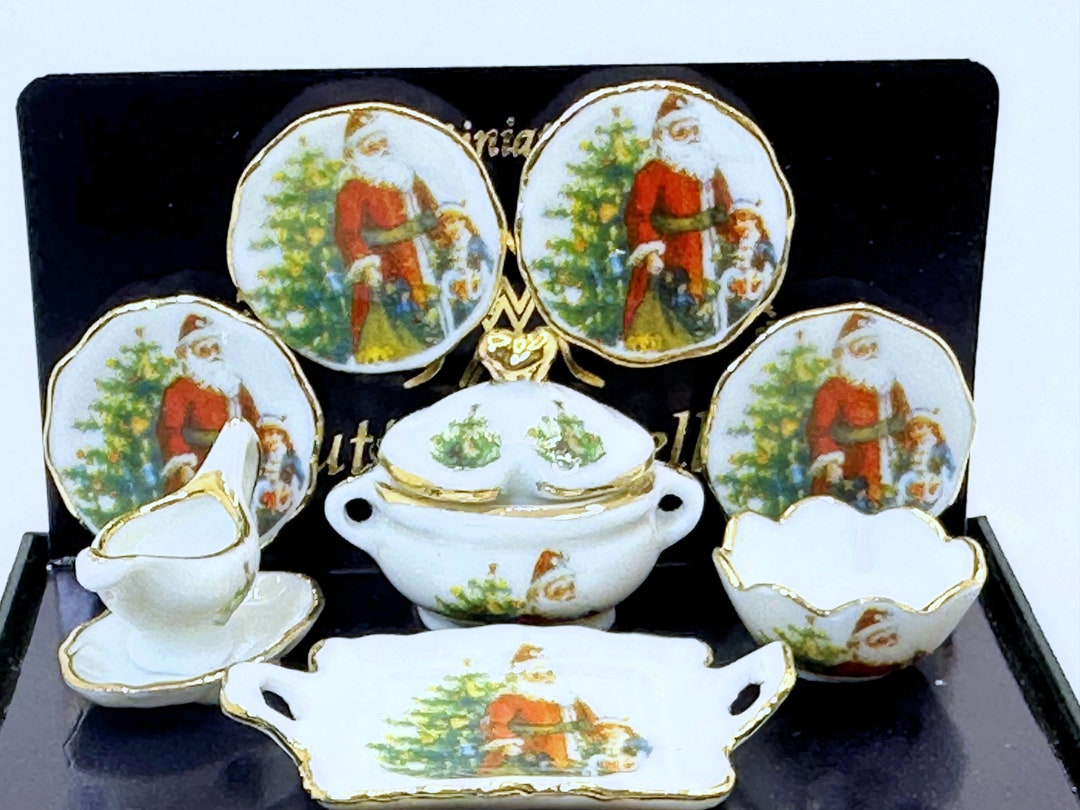 Reutter Porcelain Dollhouse Miniature Porcelain Hand-painted Christmas ...