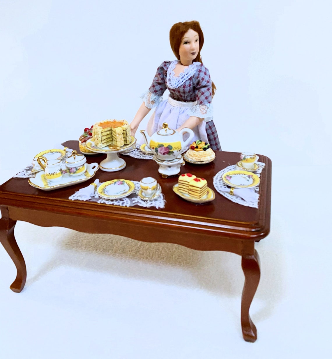 Dollhouse Miniature Porcelain Victorian Servant Girl Doll 1 - Etsy