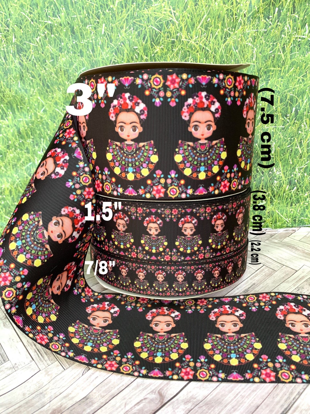 CRAFT SUPPLY. 1.5"mexican Grosgrain Ribbon. Folk Art Mexican Ribbon ...