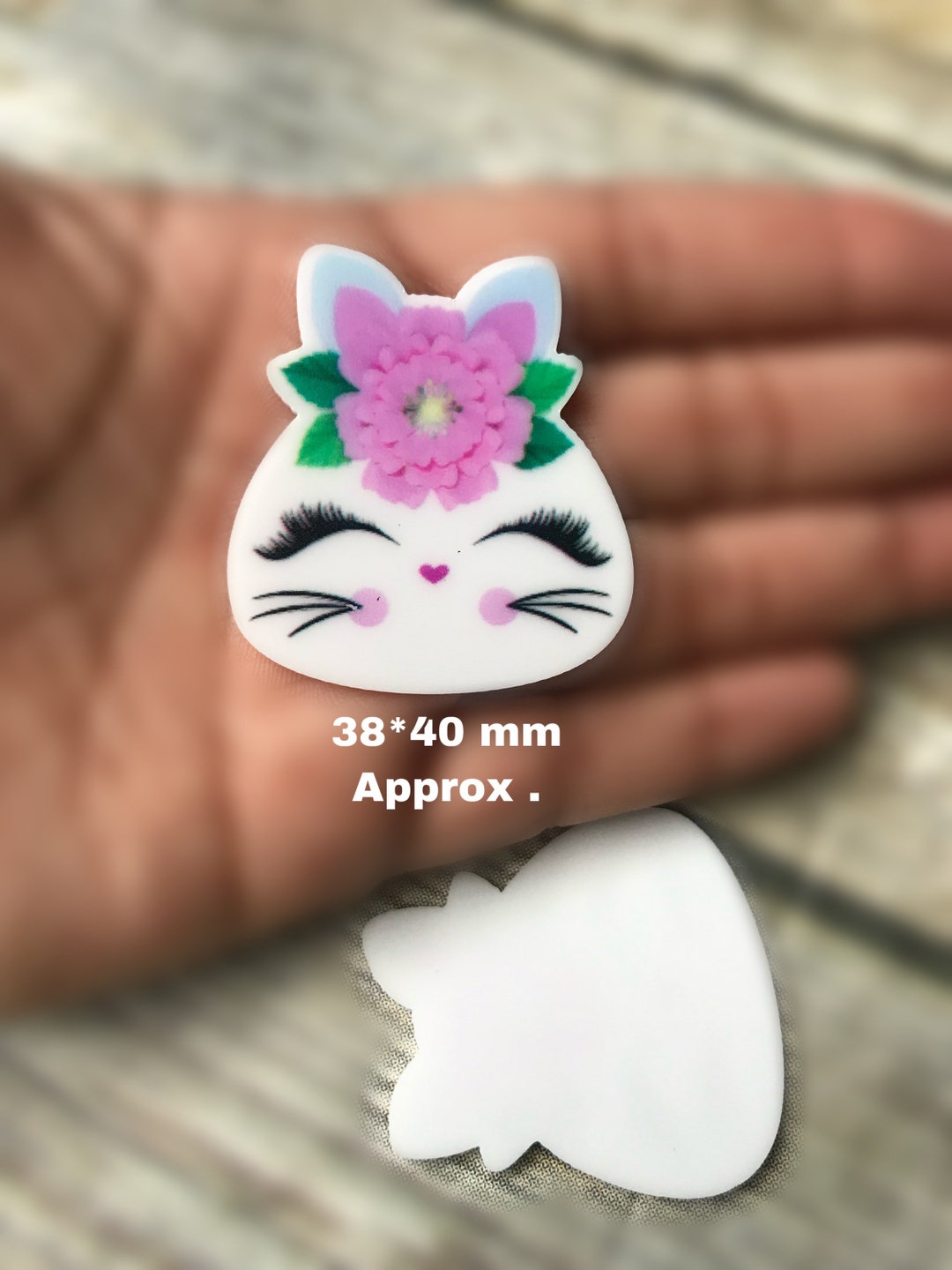 Kitten Planar Resin. Cat Face Embellishment.cat Flat Back Resin. Cat ...