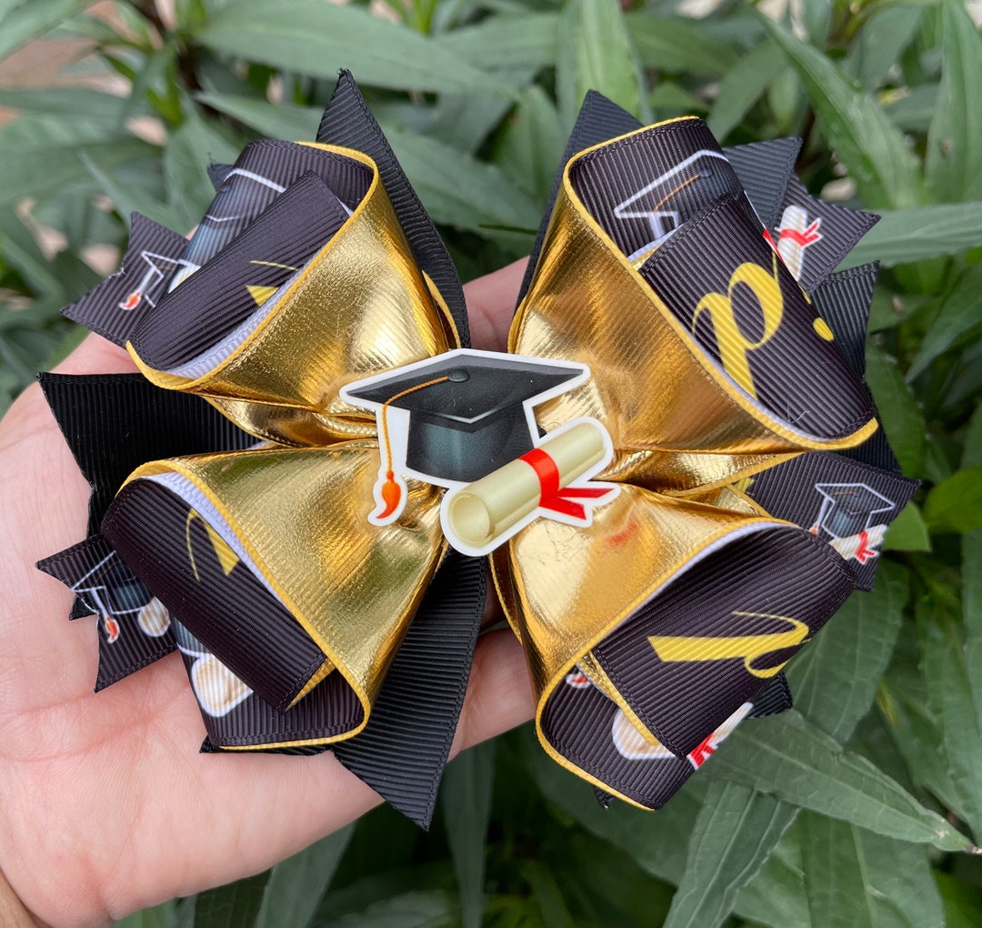 HANDMADE. Graduation Hair Bow. Graduation Clip Bow. Kindergarten ...
