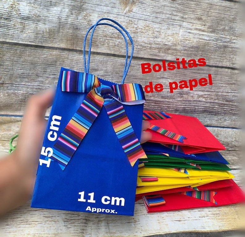 HANDMADE 12 Pieces Mix Colors Mexican Party Favors .mexican Favor Bags ...