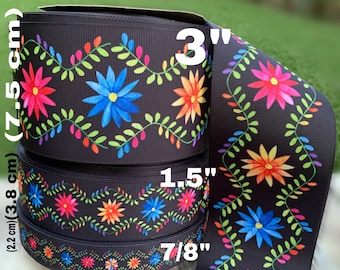 CRAFT SUPPLY .ethnic Grosgrain Ribbon. Folklor Grosgrain Ribbon. Mexico ...