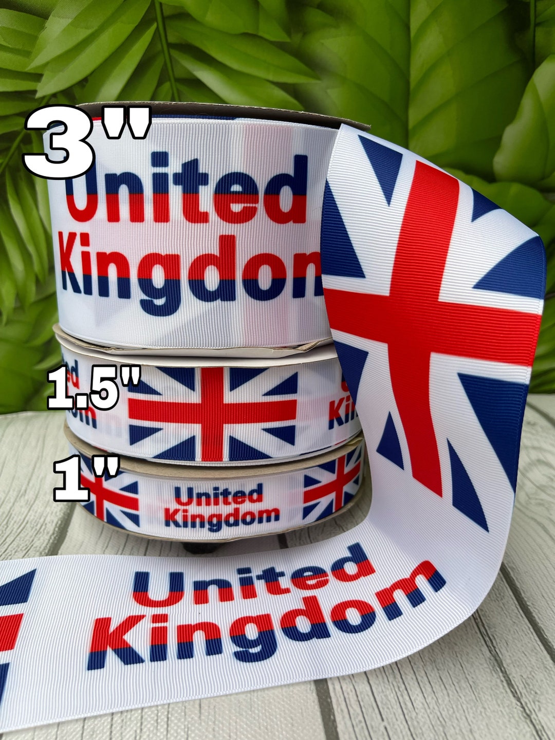 CRAFT SUPPLY. United Kingdom Flag Grosgrain Ribbon. United Kingdom Flag ...