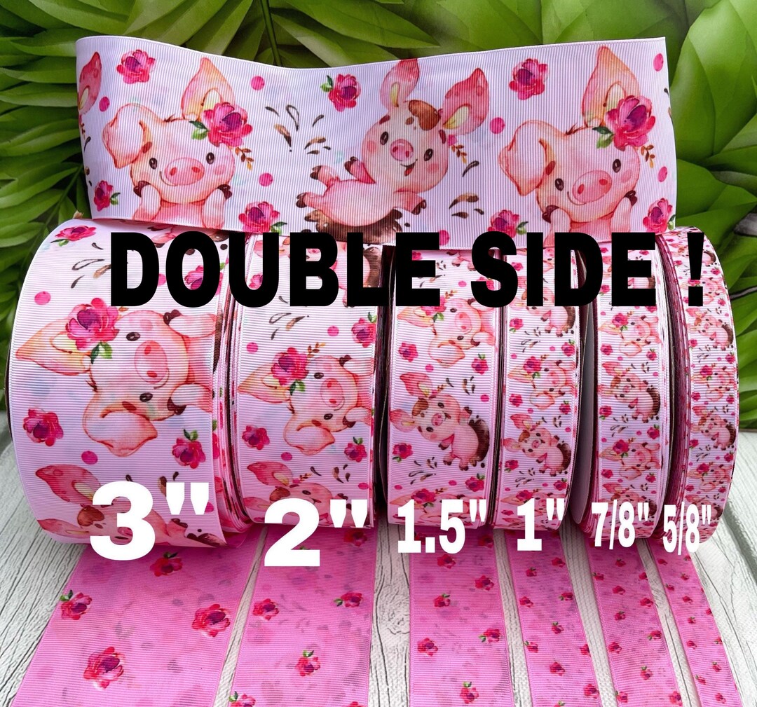 CRAFT SUPPLY. Pig Double Side Grosgrain Ribbon. Pig Ribbons . Little ...