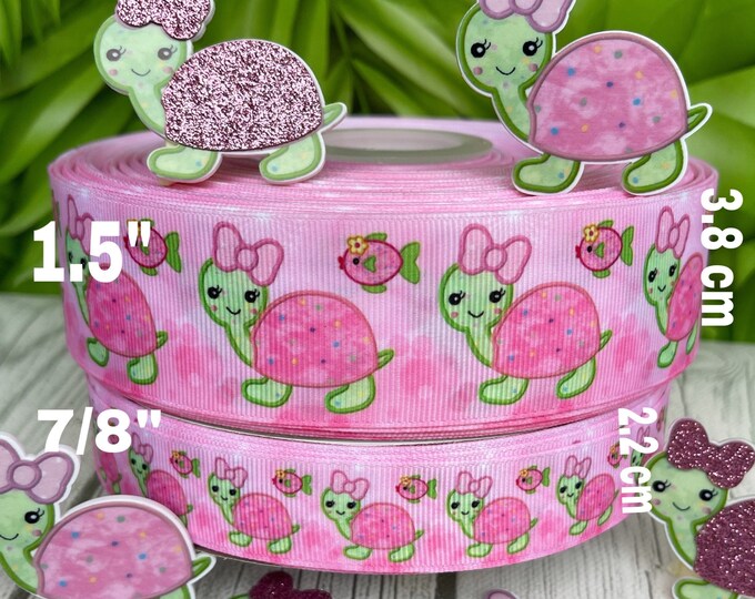 CRAFT SUPPLY 1.5 Turtle Grosgrain Ribbon. Turtle Ribbon. Animals ...