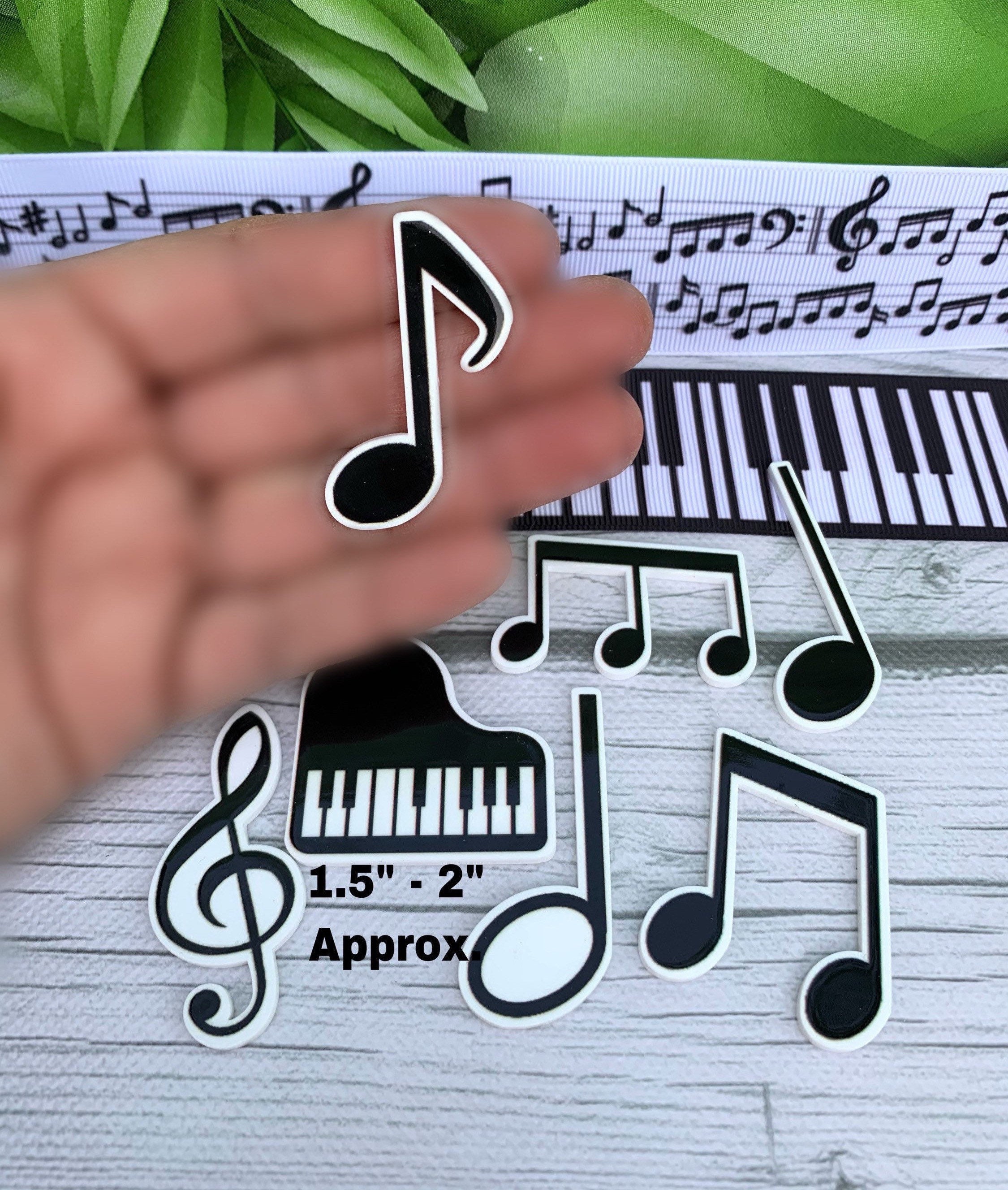 Musical Notes Embellishment. Musical Notes Cabochon. Piano - Etsy