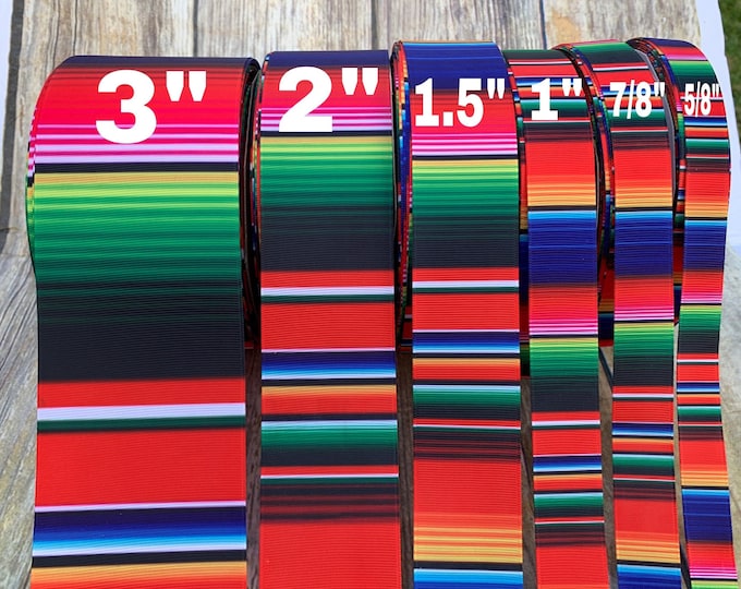 CRAFT SUPPLY Ethnic Grosgrain Ribbon. Mexico Serape Ribbons. 5 De Mayo ...
