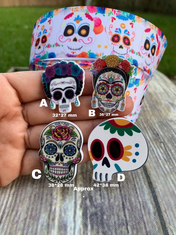 CRAFT Supply.sugar Skull Planar Resin. Color Skeleton Cabochon - Etsy