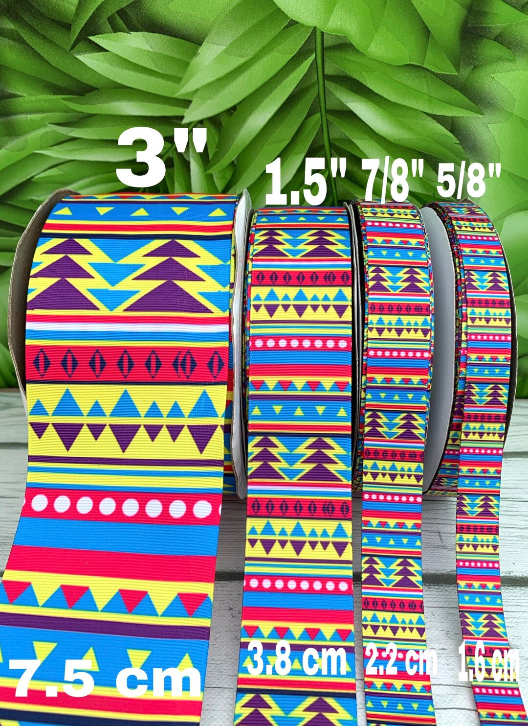 CRAFT SUPPLY 1.5” Aztec Grosgrain Ribbon. Aztec Ribbon . Ethnic Ribbon ...