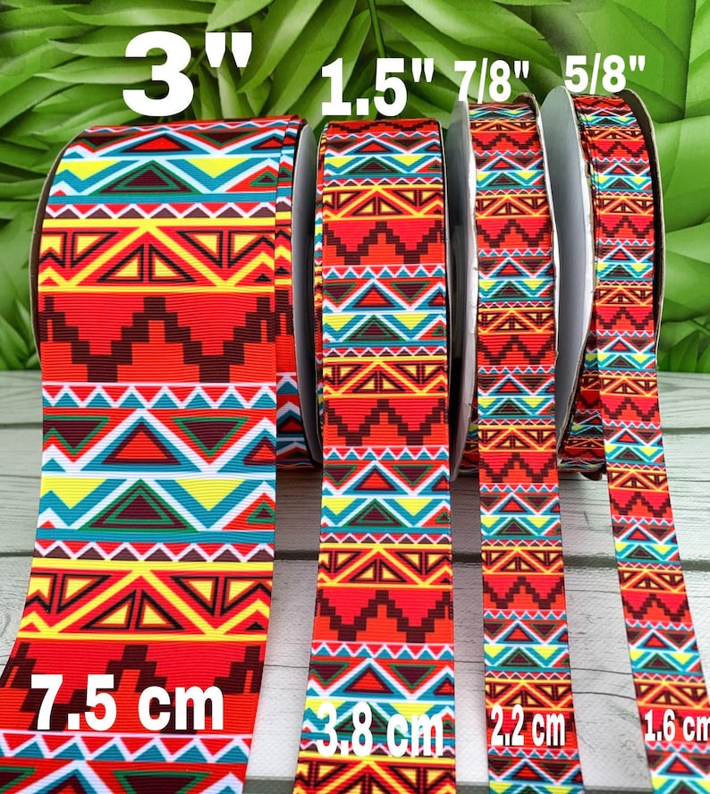 CRAFT SUPPLY. Ethnic Grosgrain Ribbon. Aztec Ribbon . Ethnic Ribbon ...