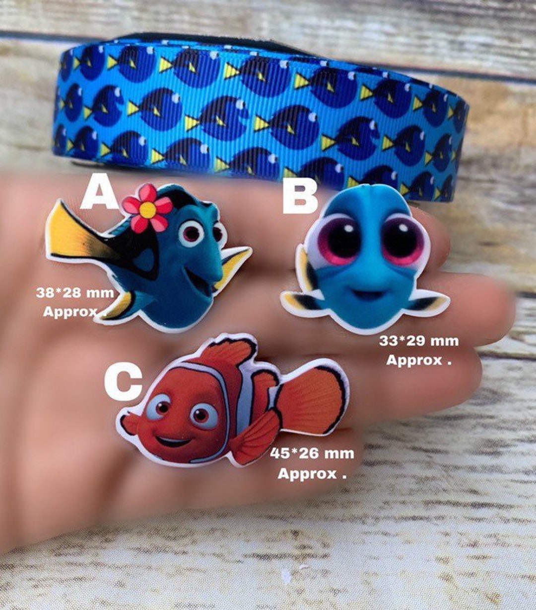 CRAFT SUPPLY Fish Hair Bow Center Piece.blue Fish Resin.fish Cabochon ...