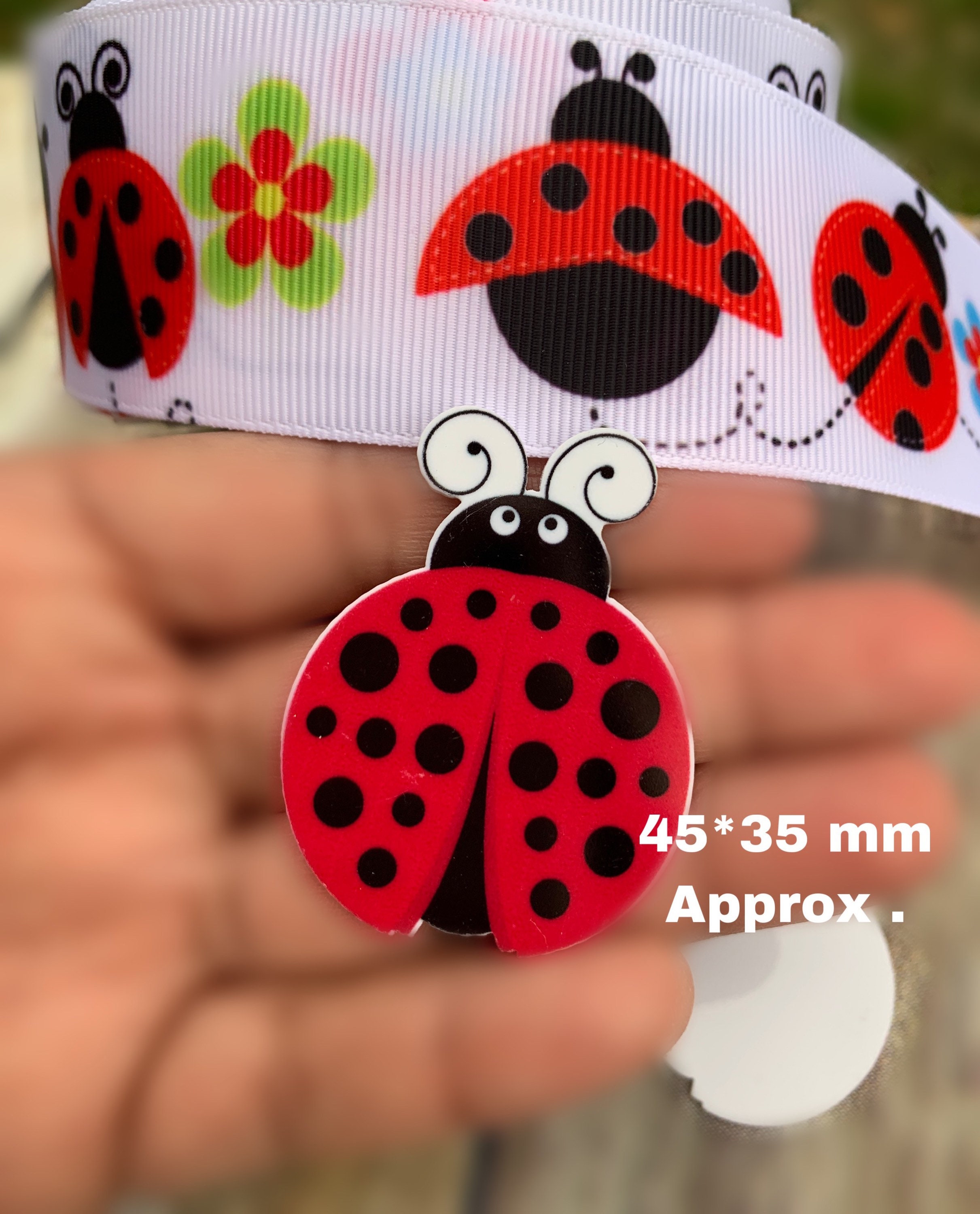 CRAFT SUPPLY Ladybug Grosgrain Ribbon. Ladybug Hair Bow - Etsy