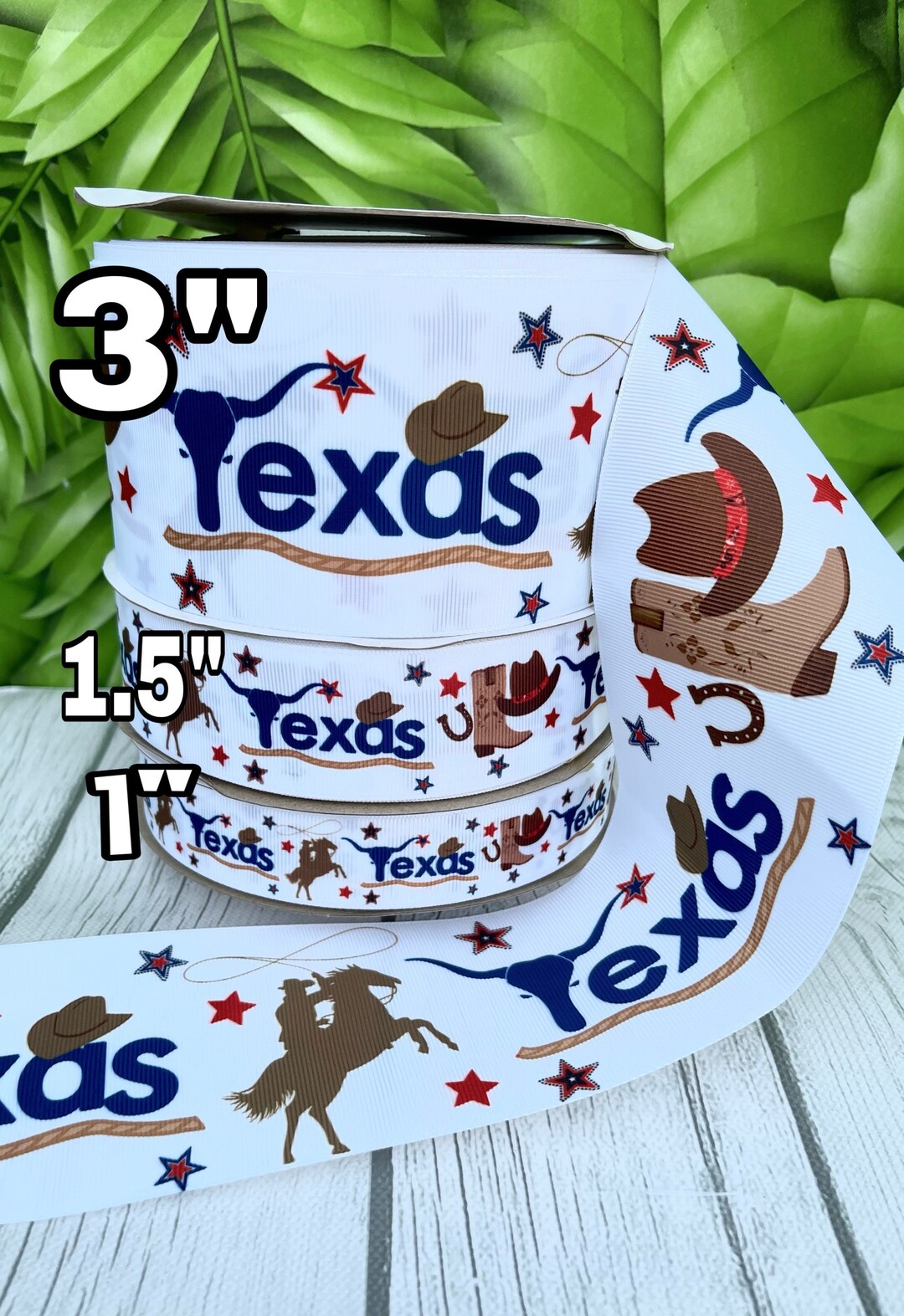 CRAFT SUPPLY . Texas Grosgrain Ribbon. Western Ribbon. Cowgirl Ribbon ...