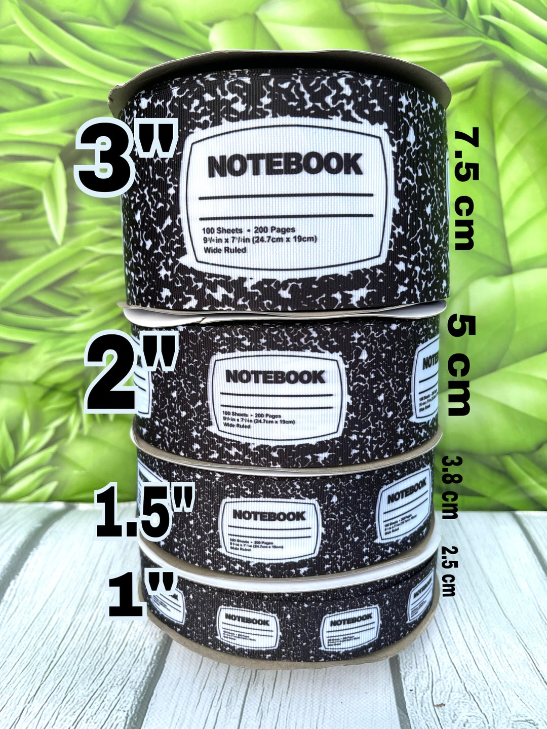 CRAFT SUPPLY. Notebook Grosgrain Ribbon. School Ribbon. Notebook Cover ...