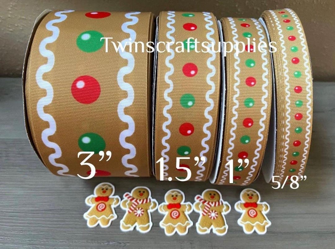CRAFT SUPPLY. Gingerbread Grosgrain Ribbon. Gingerbread Ribbon ...
