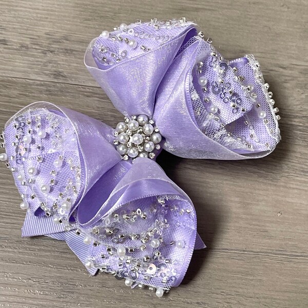 Purple Hair Bow - Etsy