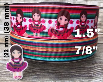 CRAFT SUPPLY. Serape Grosgrain Single Sided Ribbon. Zarape Ribbon ...