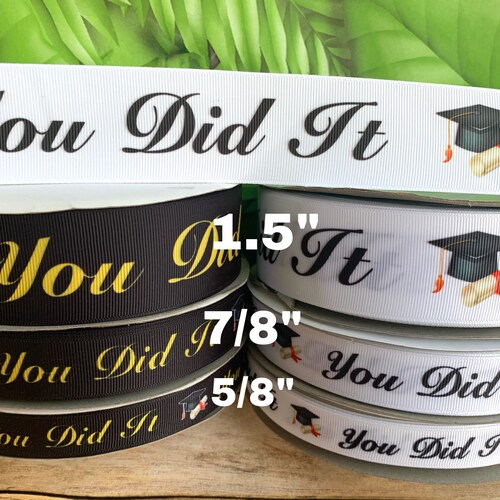 Graduation Grosgrain Ribbon You Choose | Etsy