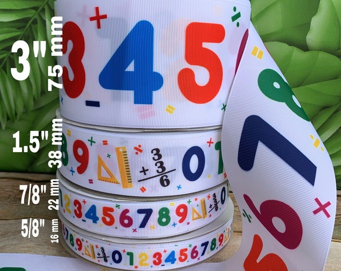 CRAFT SUPPLY 1.5 ABC Grosgrain Ribbon. Alphabet Ribbon, School Ribbon ...