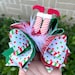 HANDMADE . Christmas Hair Bow. Christmas Bow. Christmas Clip Bow ...